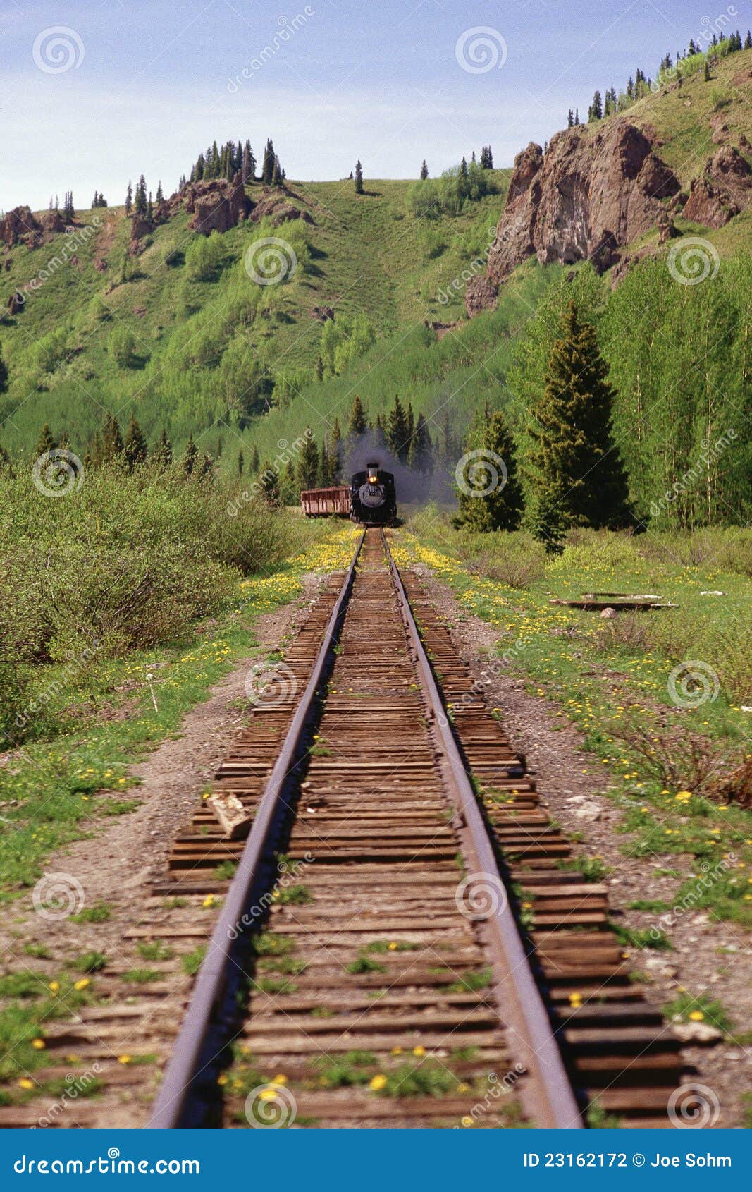 Train coming down stock photo. Image of track, railway - 23162172