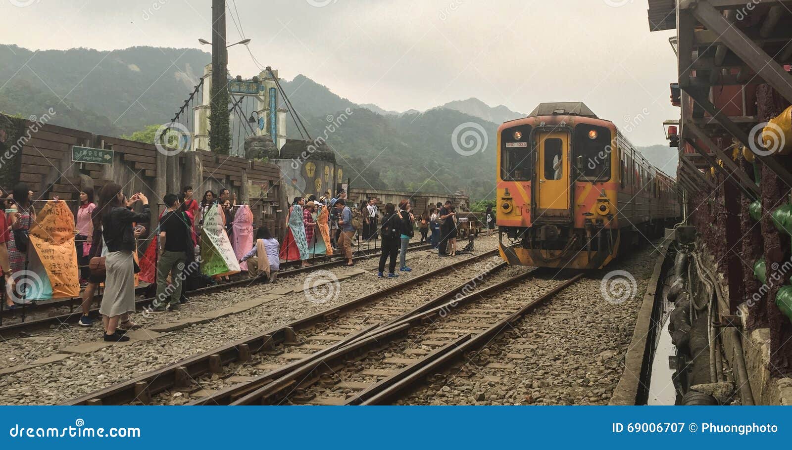 The Train Coming To Ruifang Station, Taiwan Editorial Photography ...