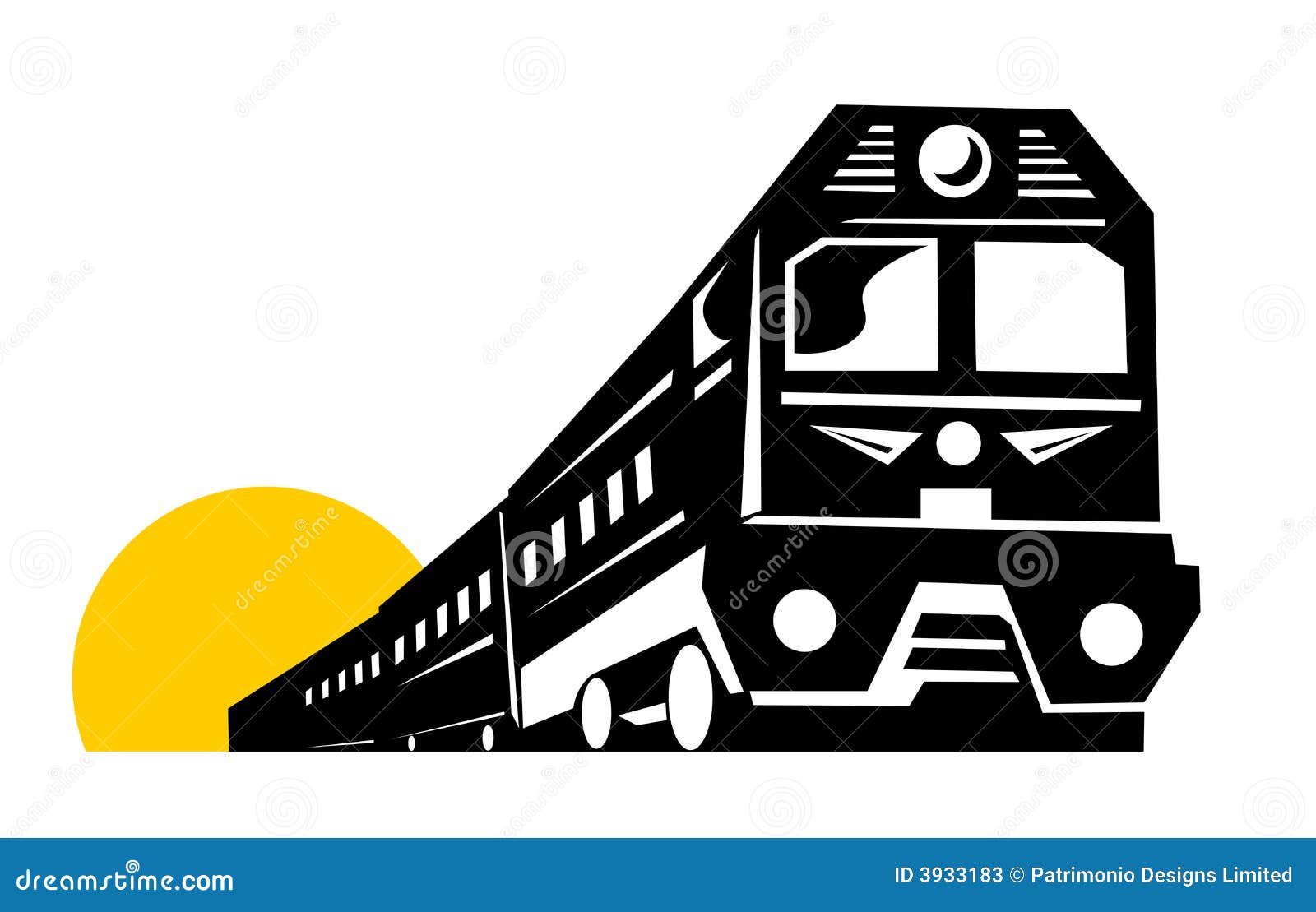 Train coming up stock vector. Illustration of freight - 3933183