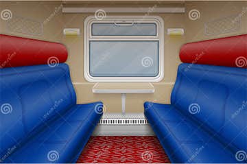 Train Compartment Inside View Vector Stock Vector - Illustration of ...