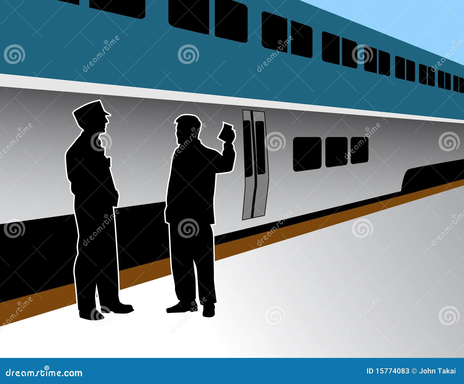 Train Conductor Typographic Header. Railway Worker In Uniform Vector ...