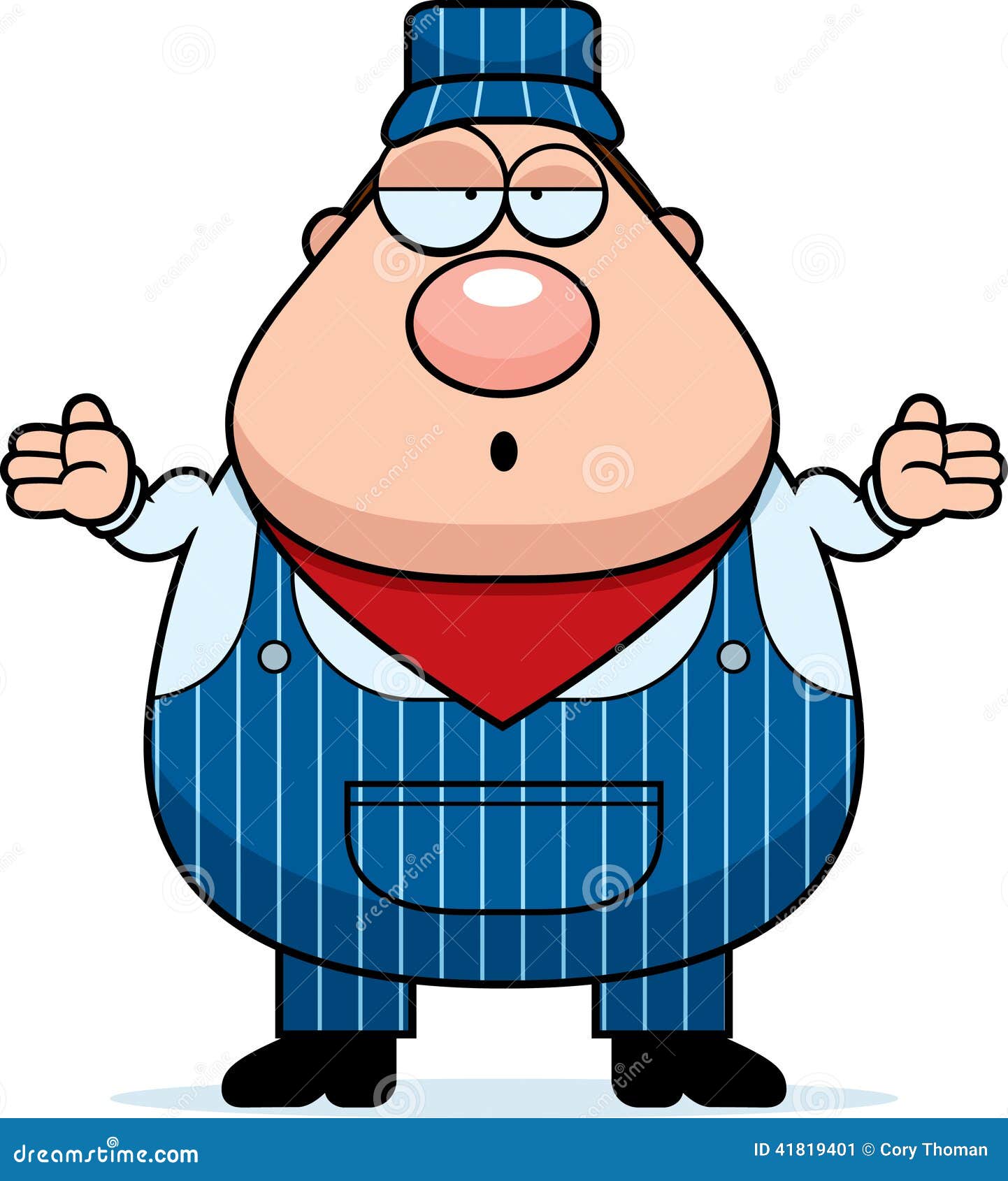 Train Conductor Confused stock vector. Illustration of train - 41819401