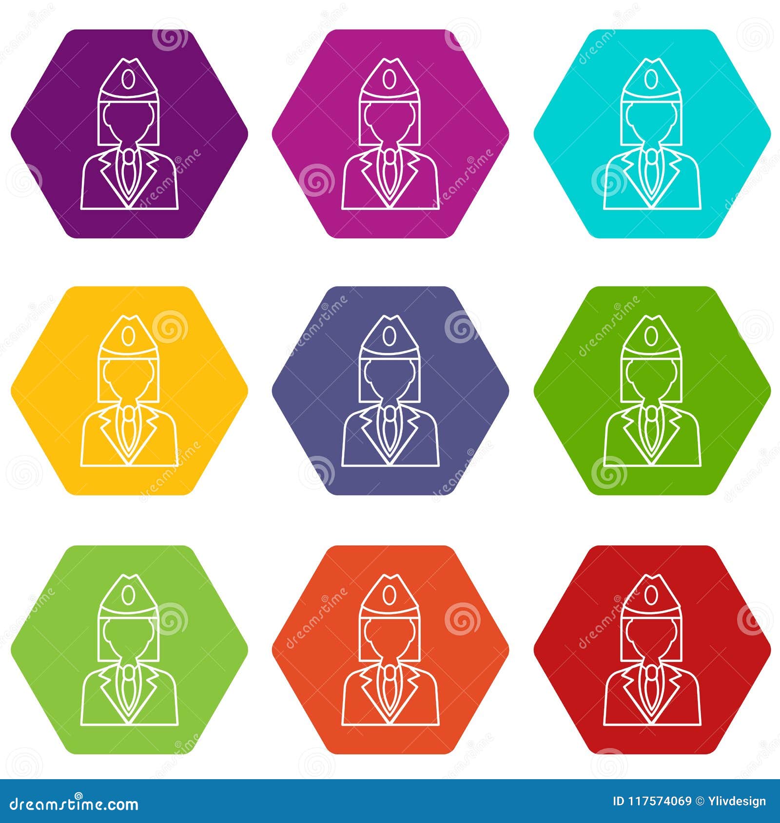 Train Conductor Icons Set 9 Vector Stock Vector - Illustration of ...