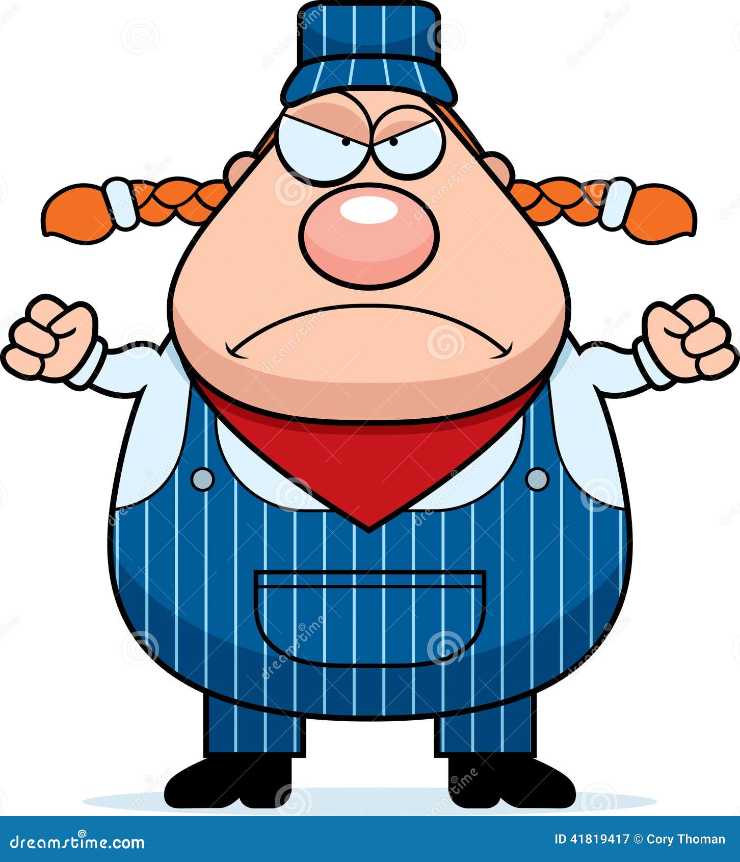 Train Conductor Mad Stock Vector - Image: 41819417