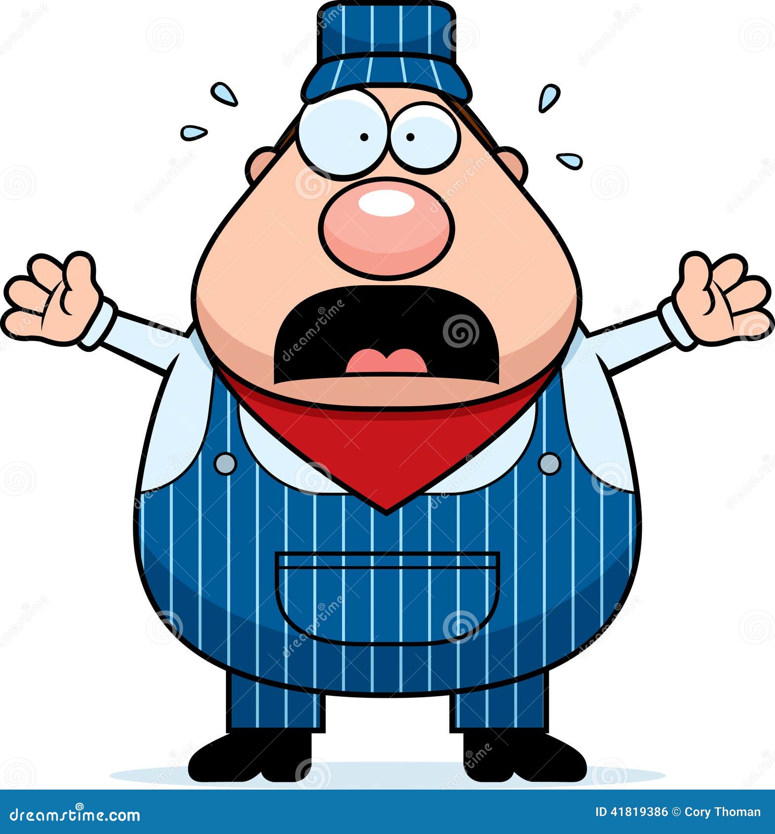 Train Conductor Panic stock vector. Illustration of scared - 41819386