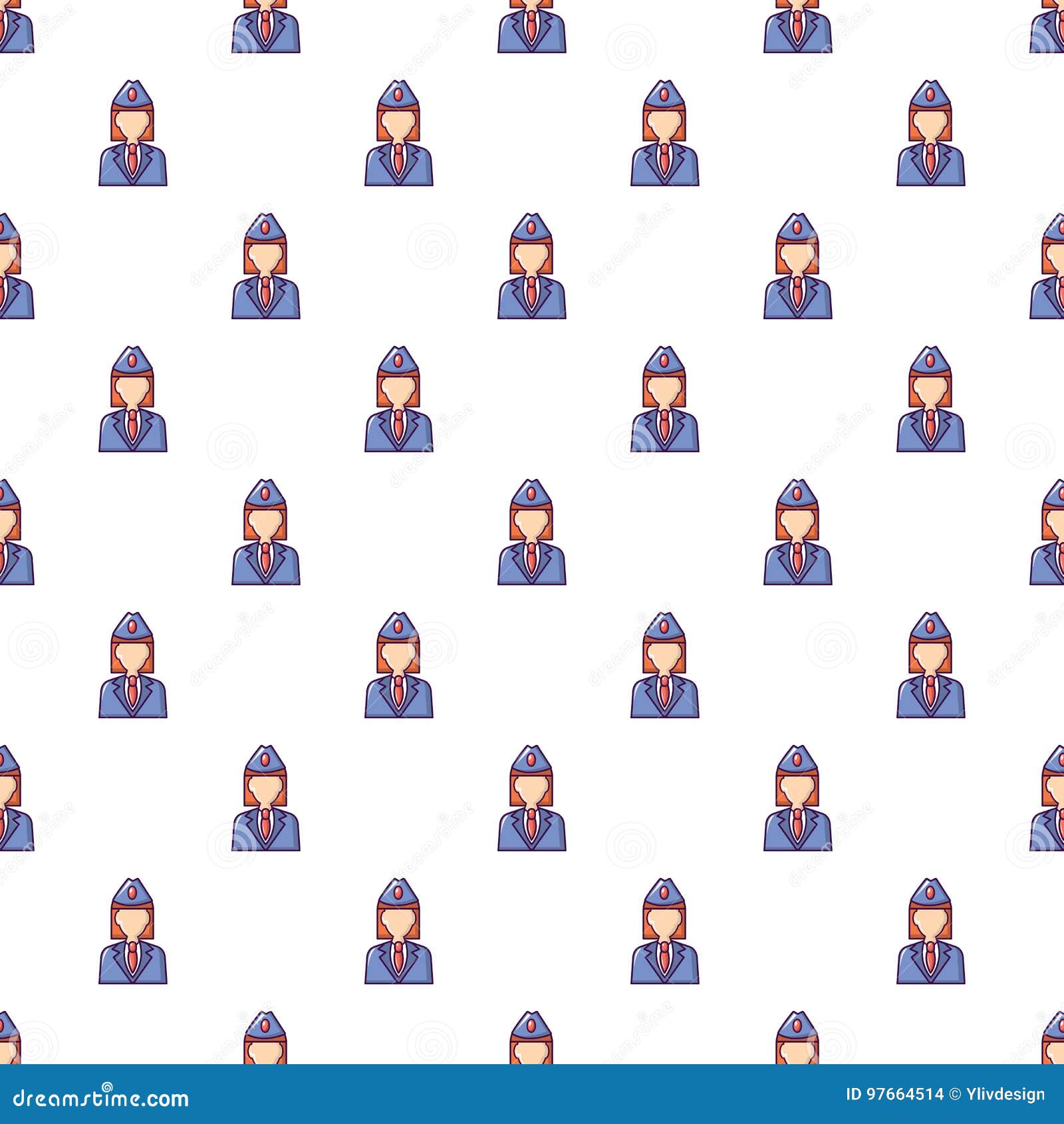 Train Conductor Pattern Seamless Stock Vector - Illustration of back ...