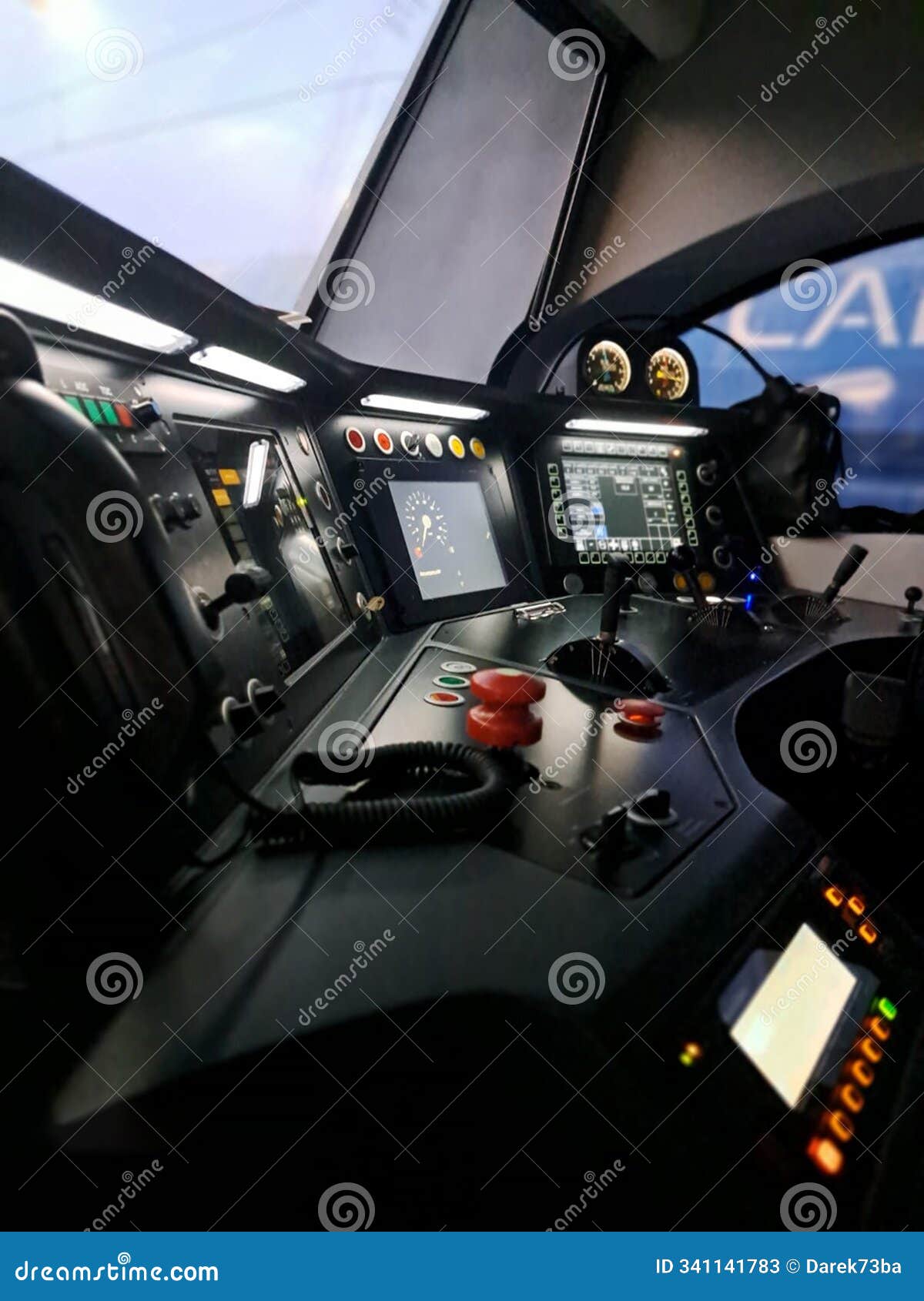 Train control panel Poland stock image. Image of airliner - 341141783