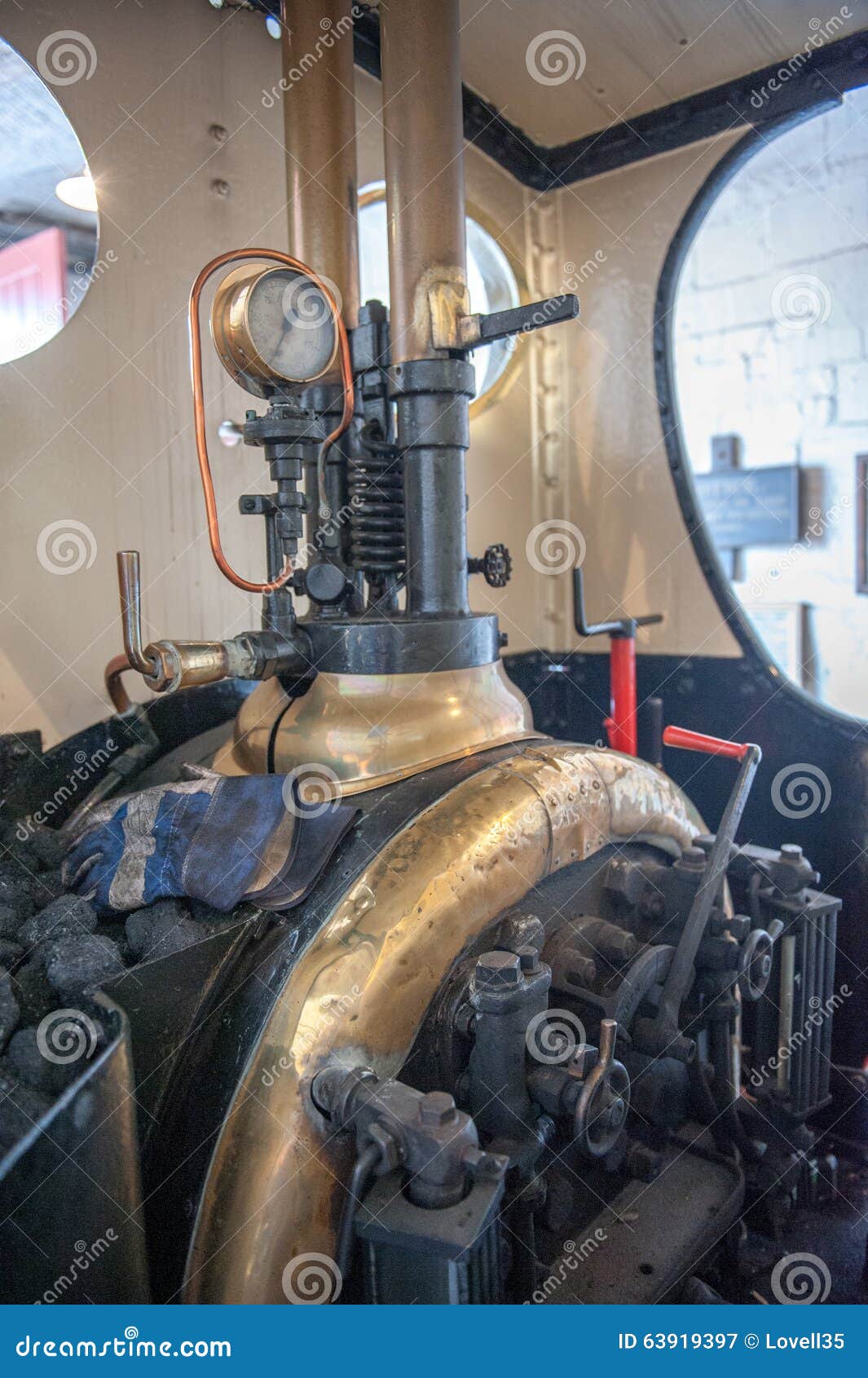 Vintage Controls Panel Of A Working Steam Train Royalty-Free Stock ...