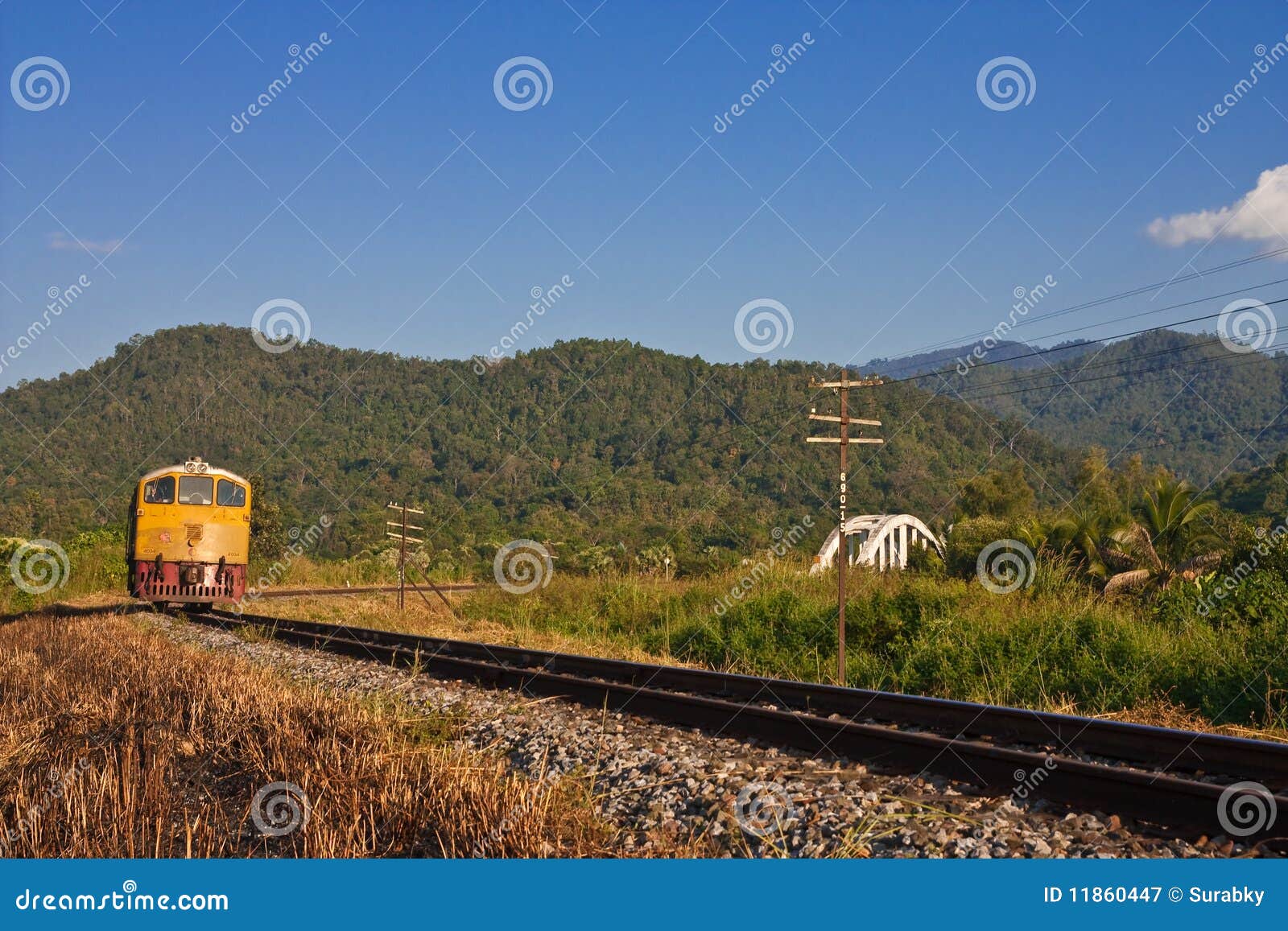 Train in Country of Thailand Stock Image - Image of outdoor, country ...