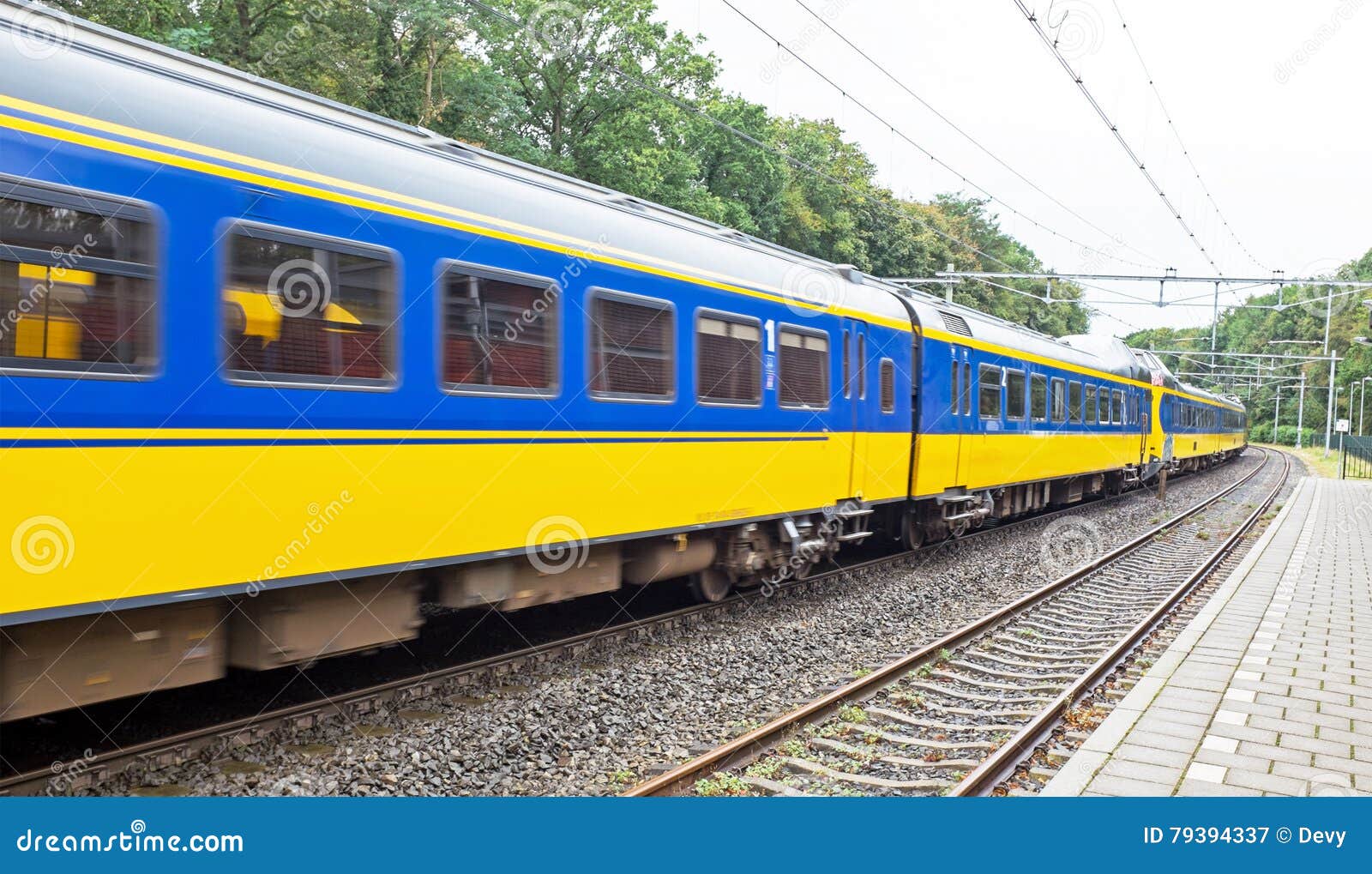 Train in the Countryside from Netherlands Stock Image - Image of ...