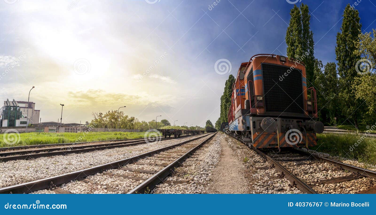 Train in the countryside stock image. Image of countryside - 40376767
