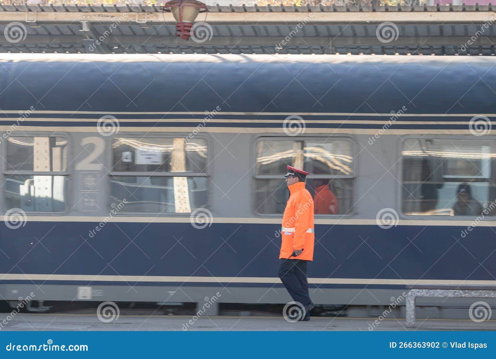 Train Crew Doing Checkings on the Platform at Bucharest North Railway ...