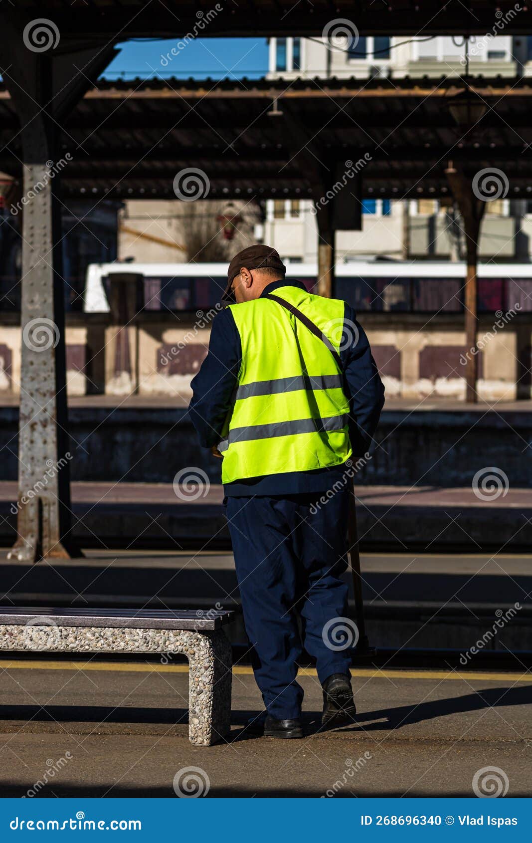 Train Crew Doing Checkings on the Platform at Bucharest North Railway ...