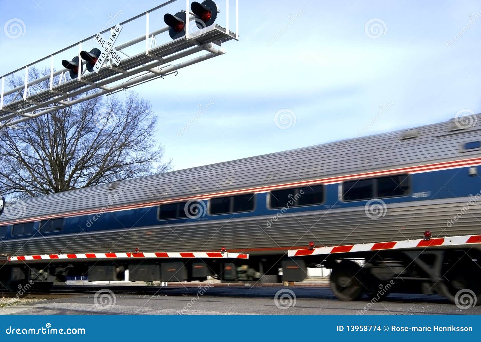 Train crossing stock photo. Image of commute, environmental - 13958774
