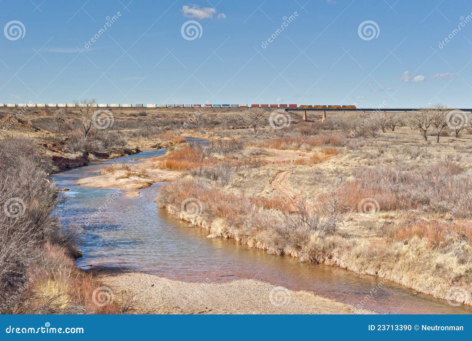 Train Crossing the Pecos River Stock Photo - Image of bridge, railroad ...