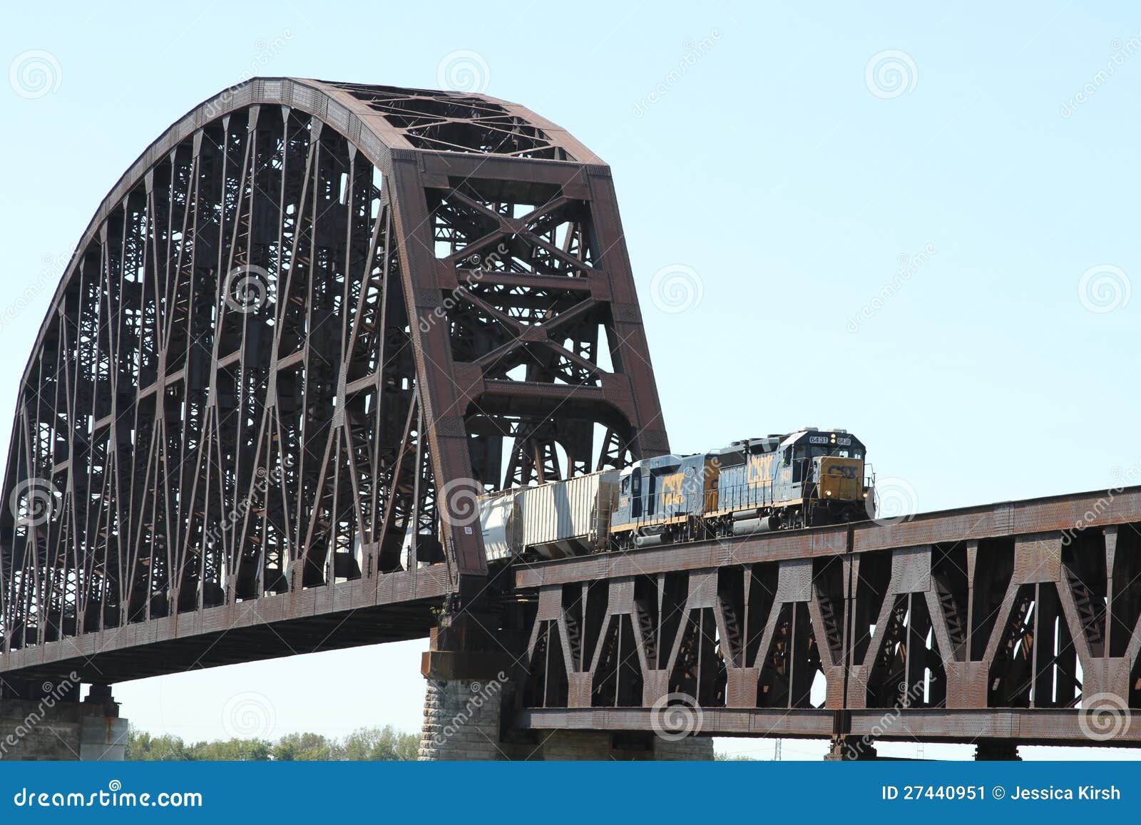 Train Crossing Railroad River Bridge Editorial Photo - Image of goods ...