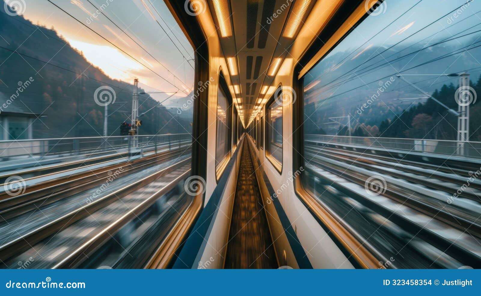 A Train Crossing a Scenic Bridge Offering a Beautiful Composition of ...