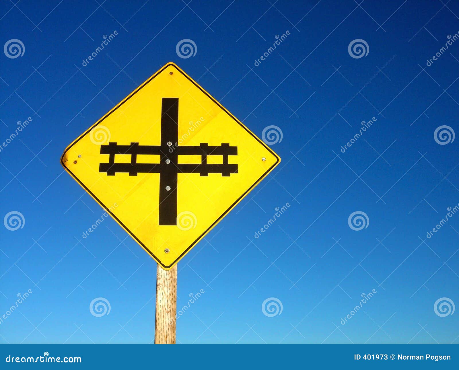 Train Crossing Sign stock image. Image of blue, road, traffic - 401973
