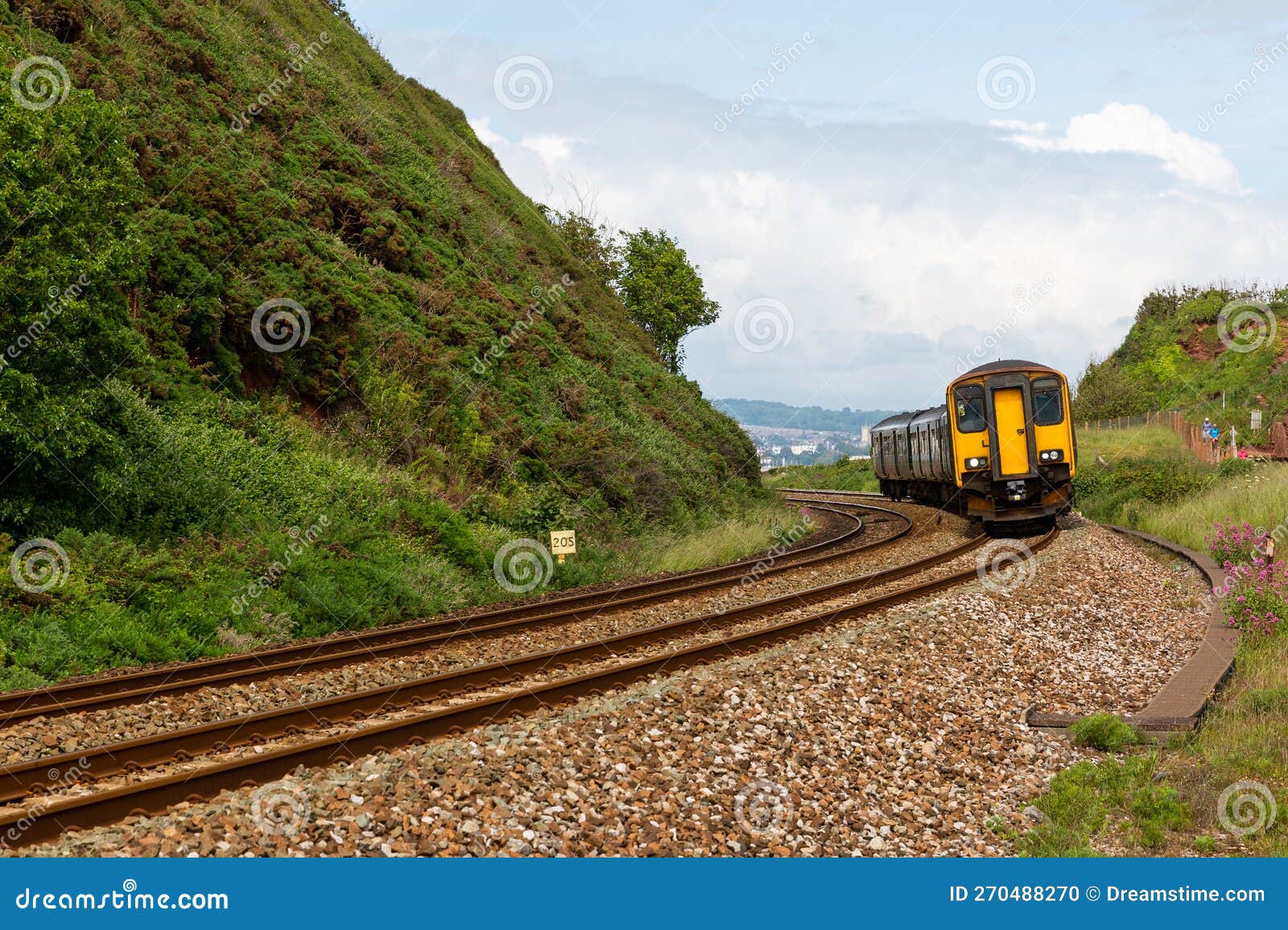 Train on curve stock photo. Image of summer, speed, wheel - 270488270