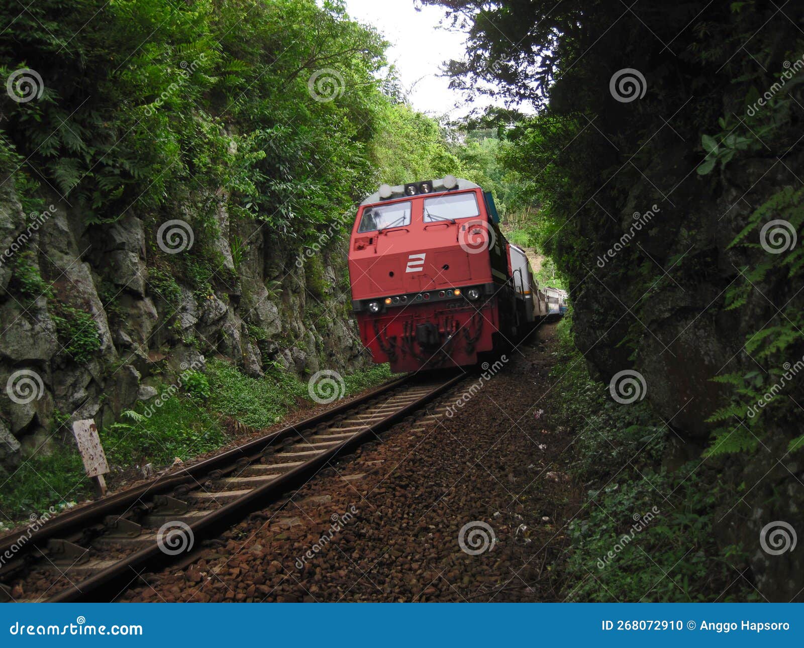 The Train Cuts through the Cliffs Editorial Image - Image of passenger ...