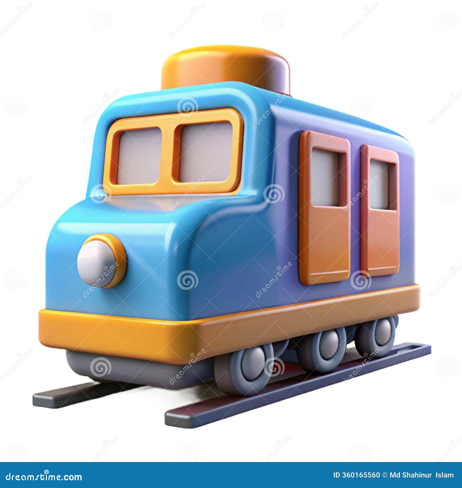 Train 3D Icon stock illustration. Illustration of transit - 360165560