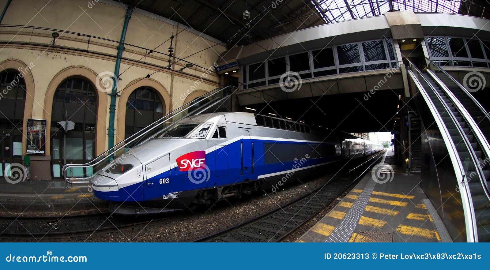 Train De TGV Dans La Gare De Lyon Photo stock éditorial - Image du ...