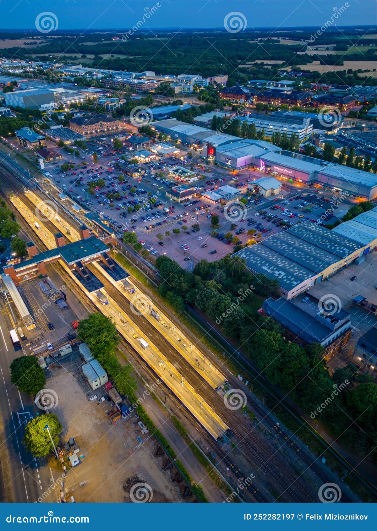Train Depot at Stevenage UK Stock Image - Image of drone, kingdom ...