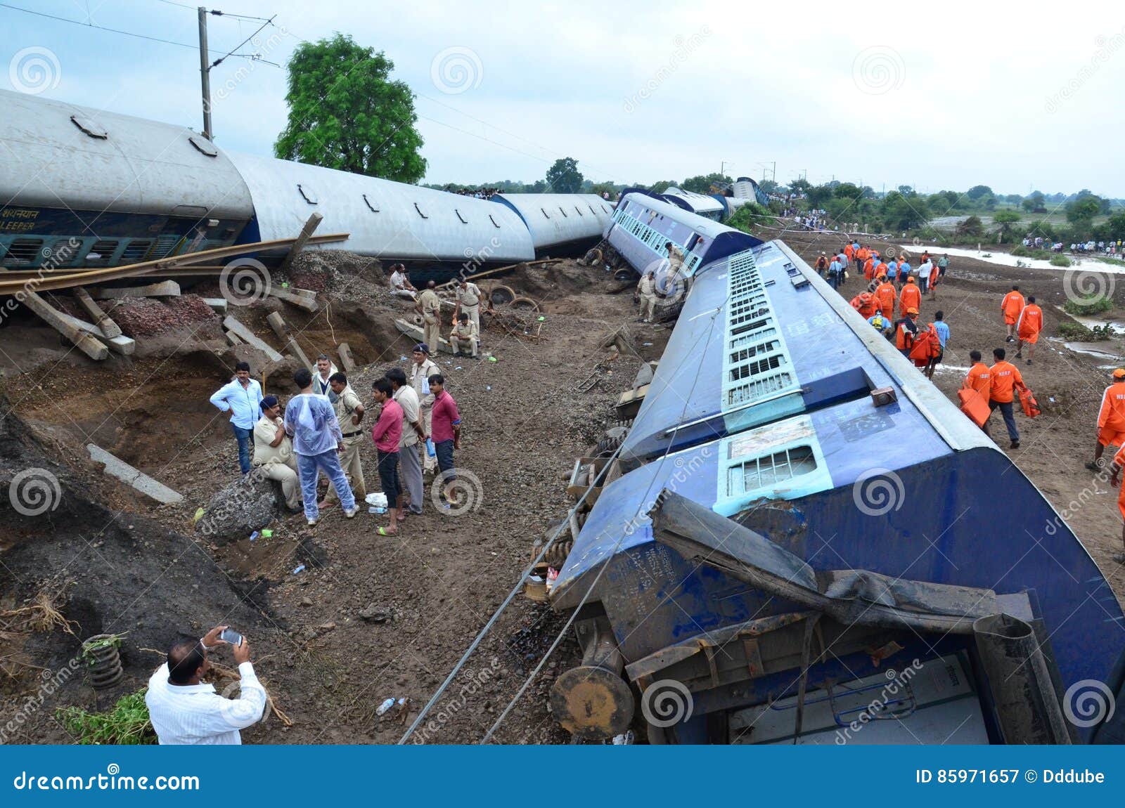 Train Derailment, Wooden Toy Model Royalty-Free Stock Photography ...