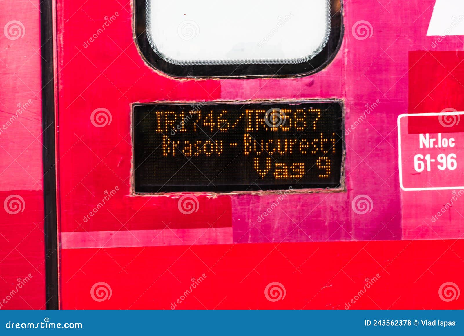 Train Destination Label at North Railstation in Bucharest, Romania ...