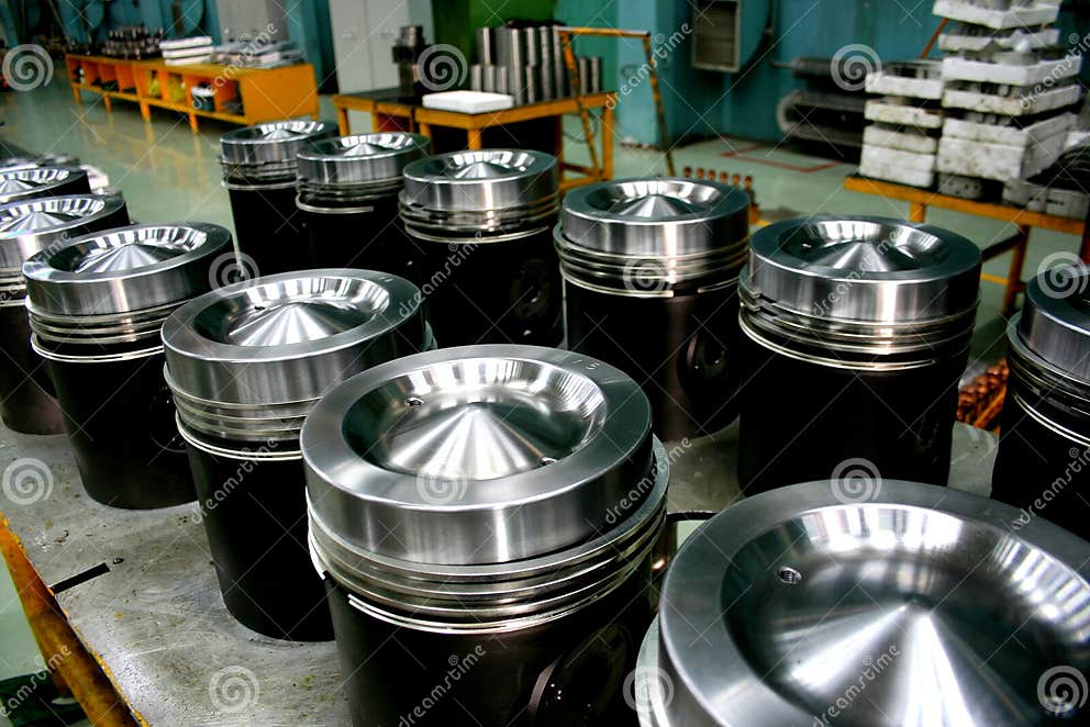 Train Diesel Engine Pistons Stock Photo - Image of mechanic, garage ...