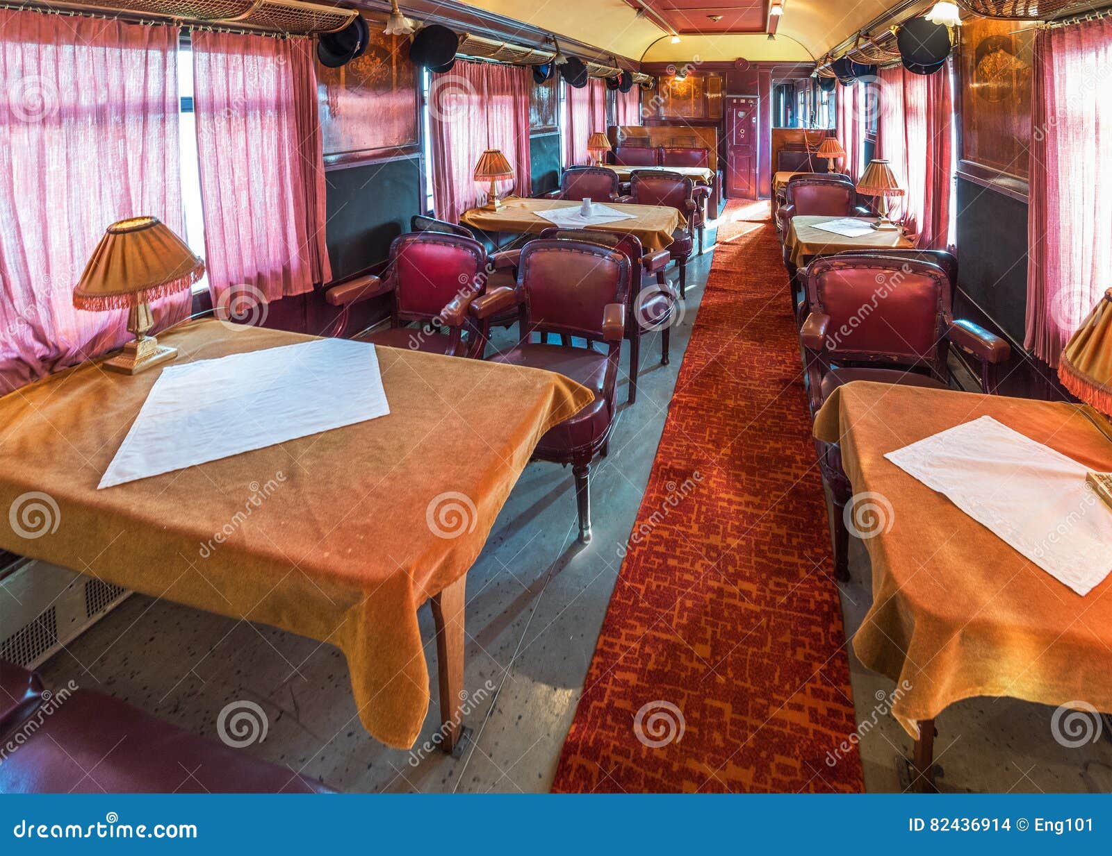 Train diner interior editorial stock image. Image of train - 82436914