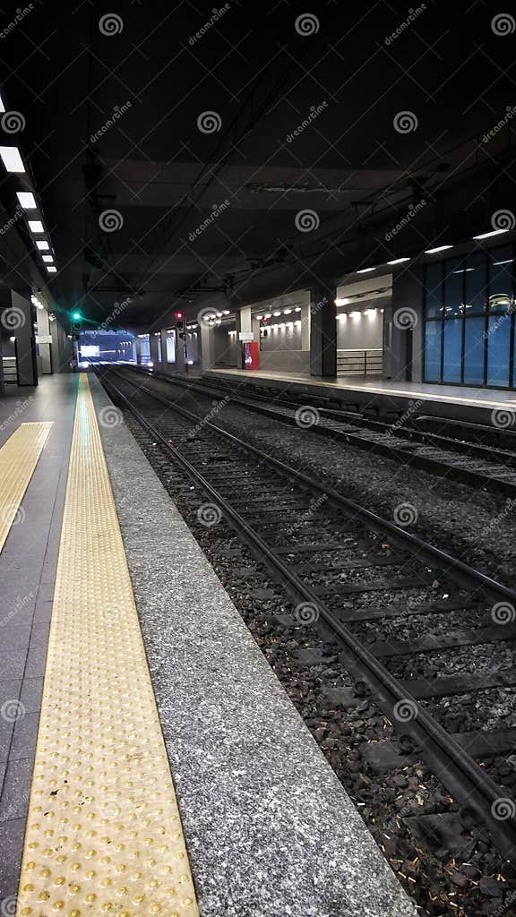 Train dock stock image. Image of train, yellow, line - 89206231