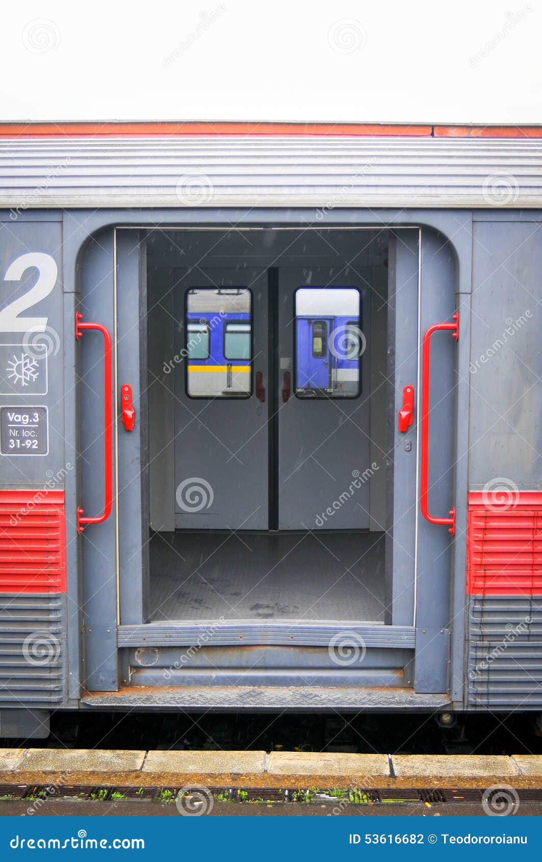 Train doors stock photo. Image of europe, opened, track - 53616682