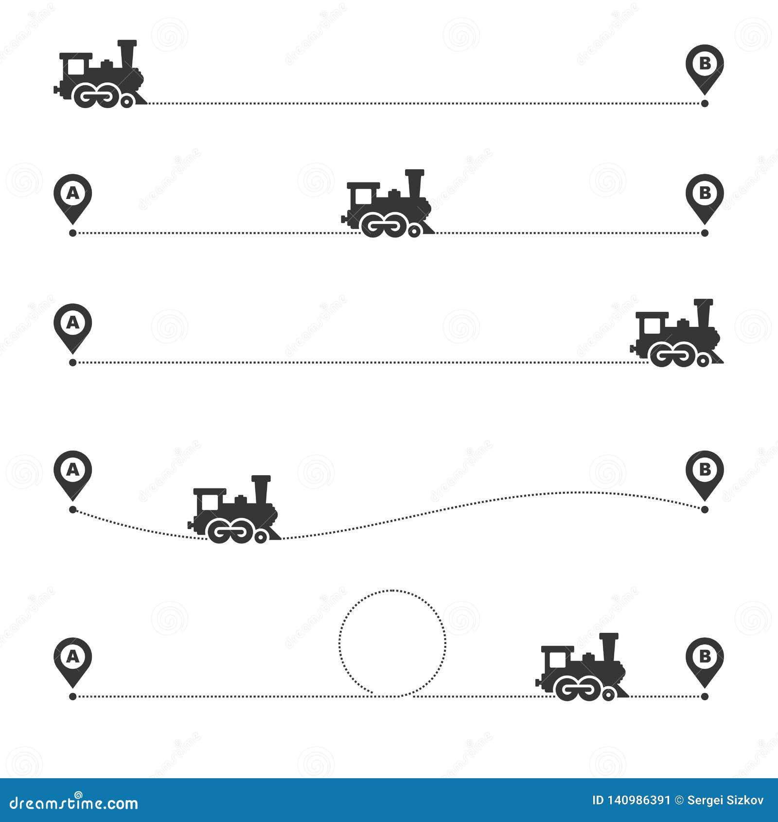 Route Line Icon With Map Pin . Vector Symbol In Trendy Flat Style On ...