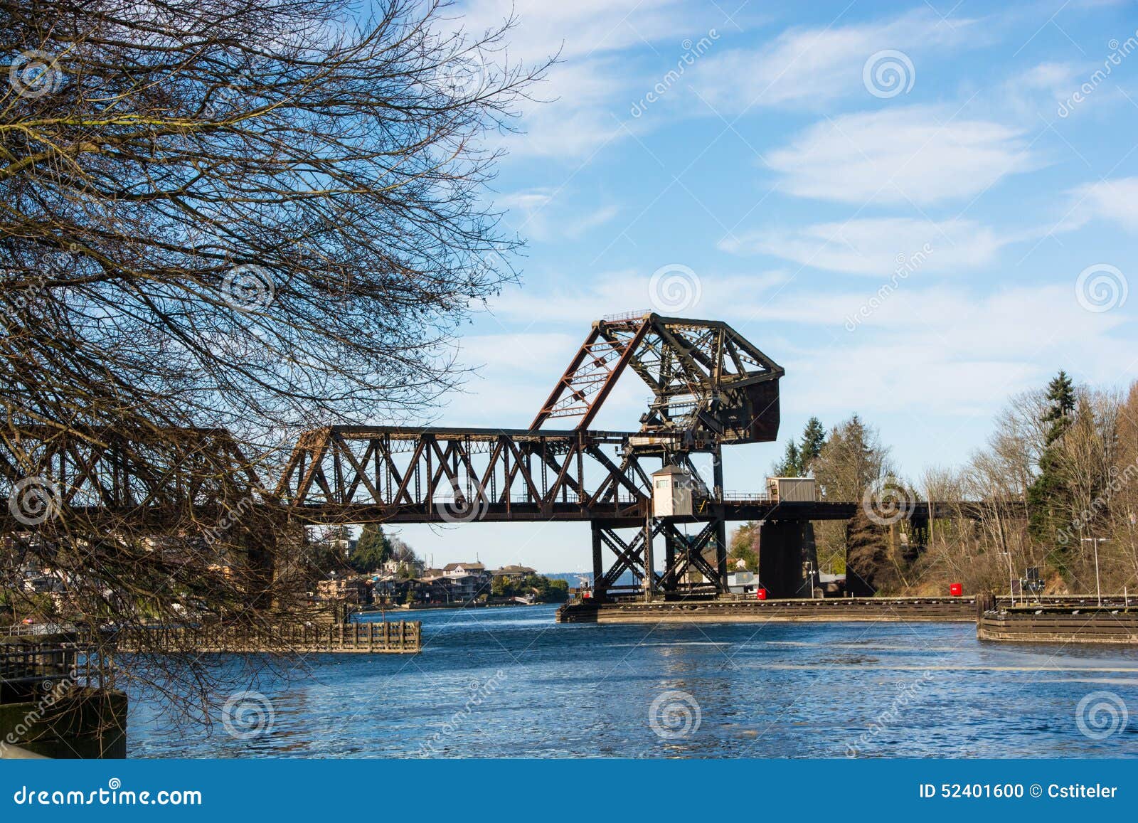Train drawbridge stock photo. Image of chittenden, fish - 52401600