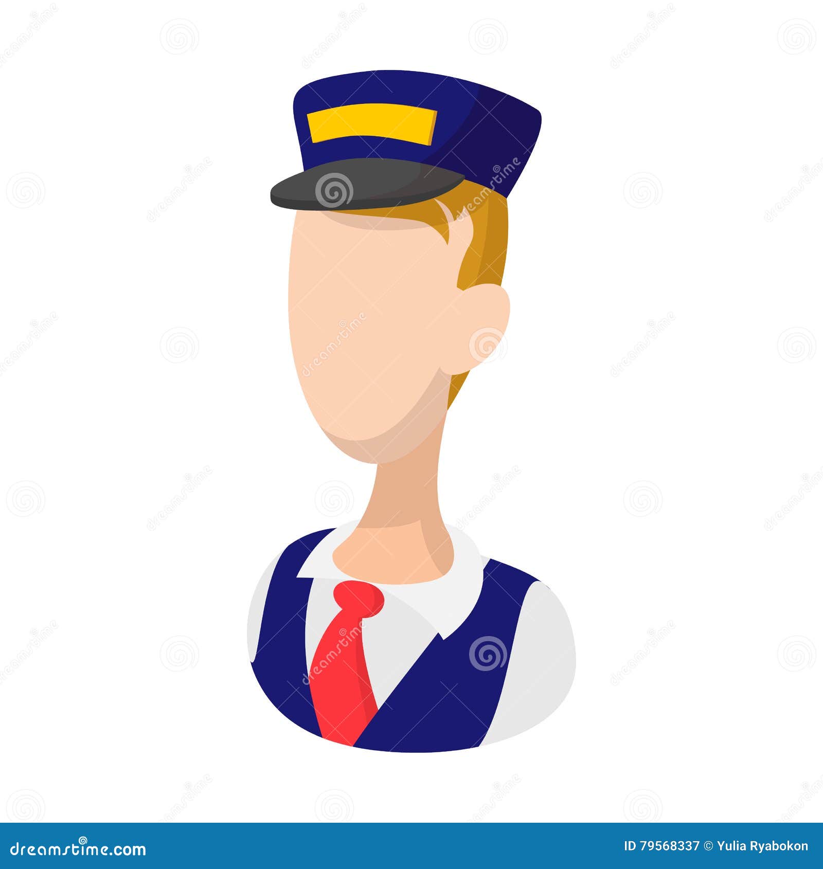 Train driver cartoon icon stock vector. Illustration of track - 79568337