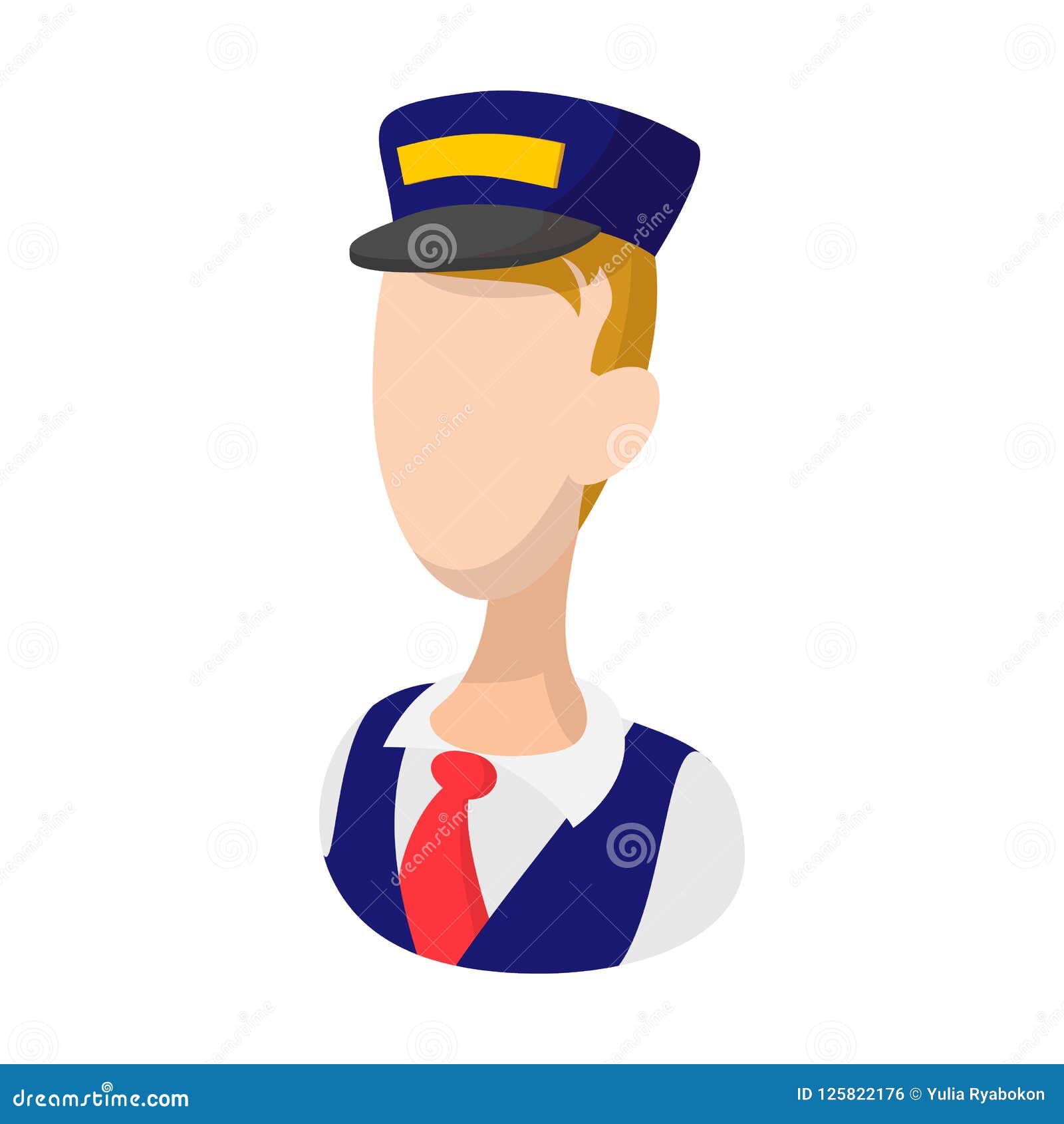 Train driver cartoon icon stock illustration. Illustration of pilot ...