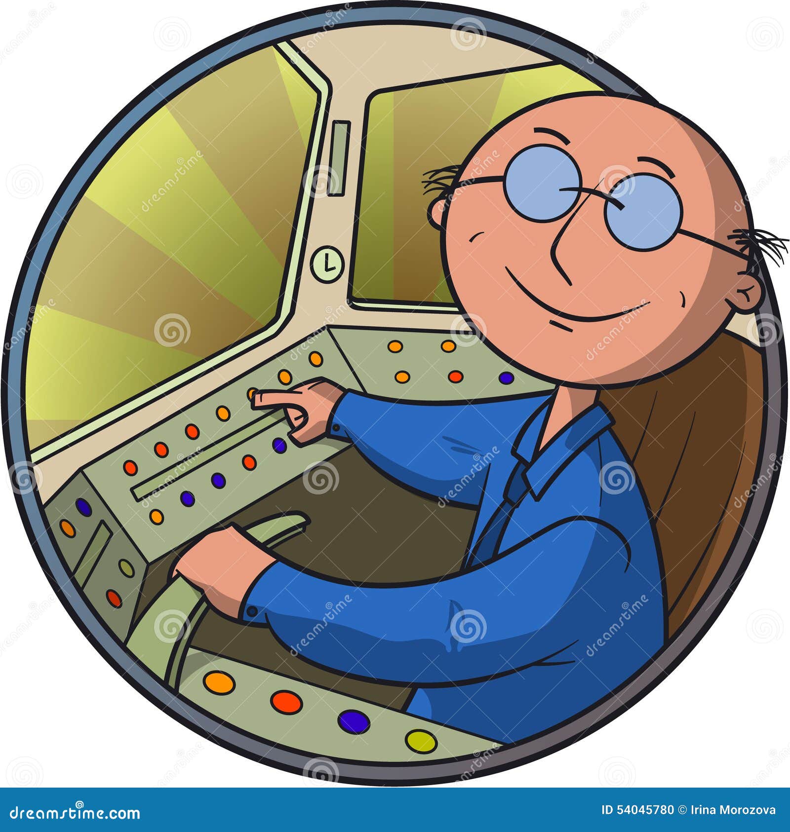 Train driver stock vector. Illustration of console, journey - 54045780