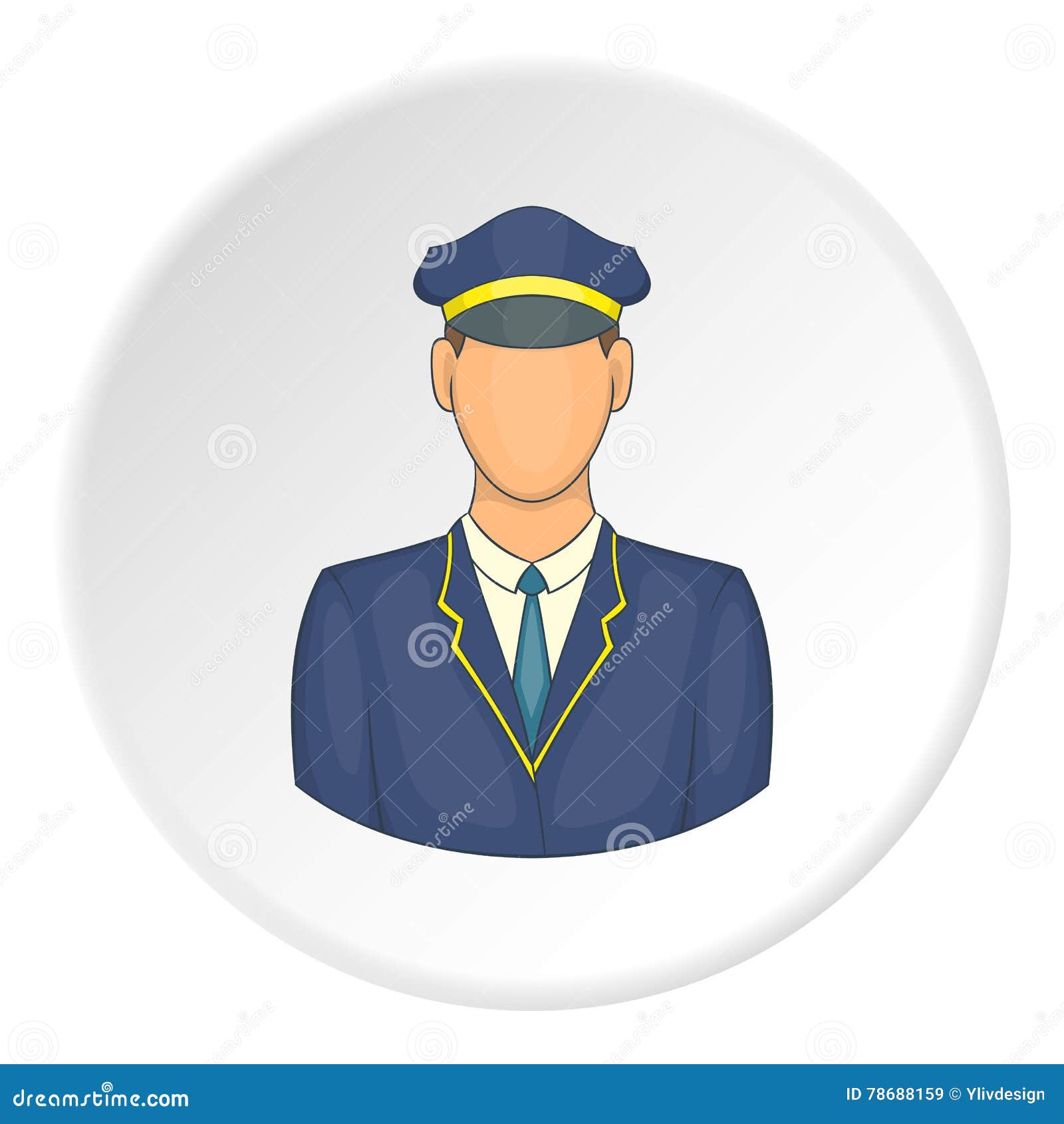 Train Driver Icon, Cartoon Style Stock Vector - Illustration of ...