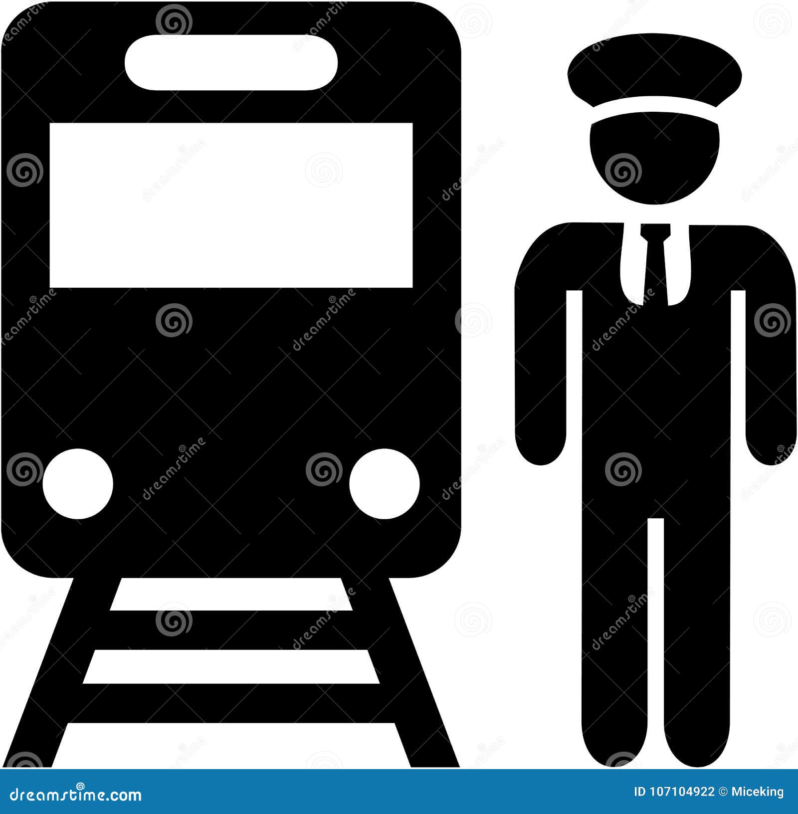 Train driver icon stock vector. Illustration of passenger - 107104922