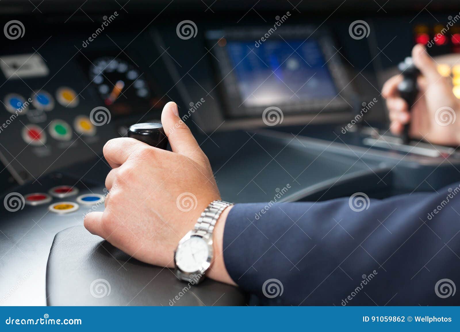 Train driver stock photo. Image of push, cabin, interior - 91059862