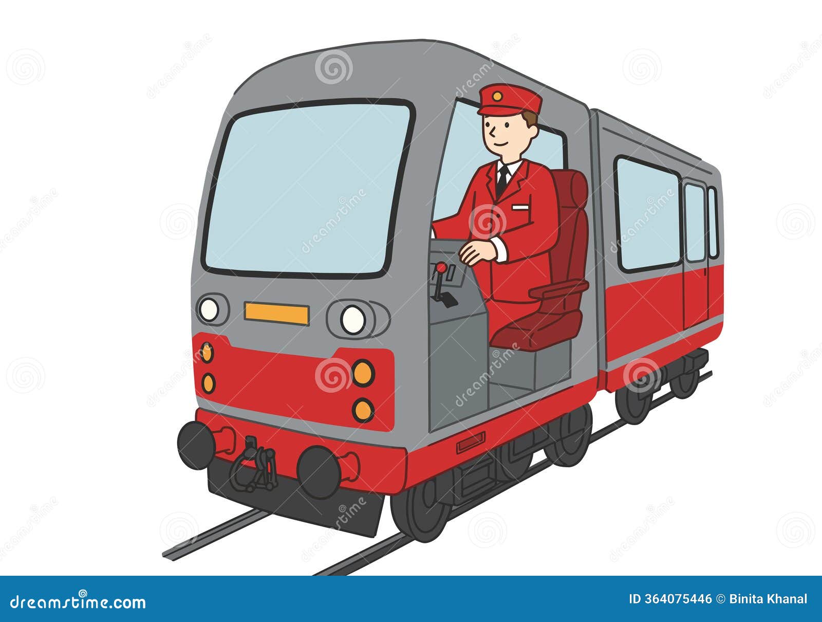 Train Driver Clipart Vector Illustration | CartoonDealer.com #364075446