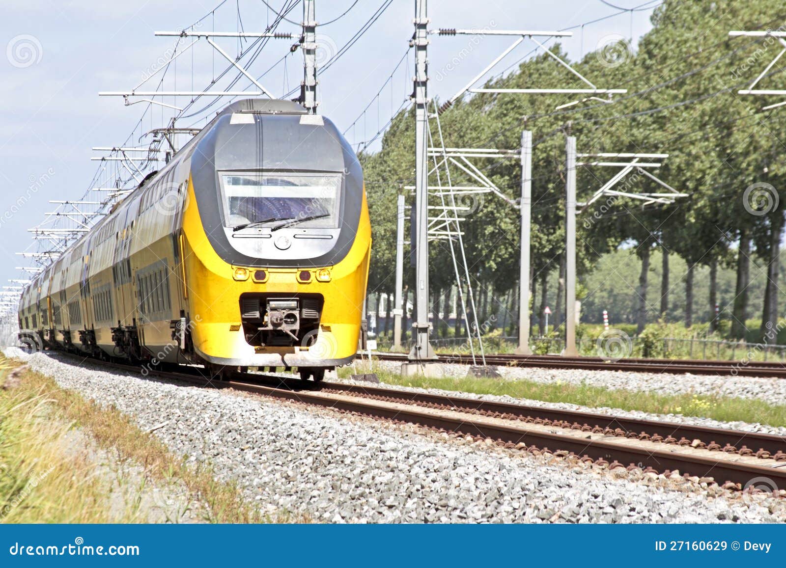 Train Driving in the Netherlands Stock Image - Image of transportation ...