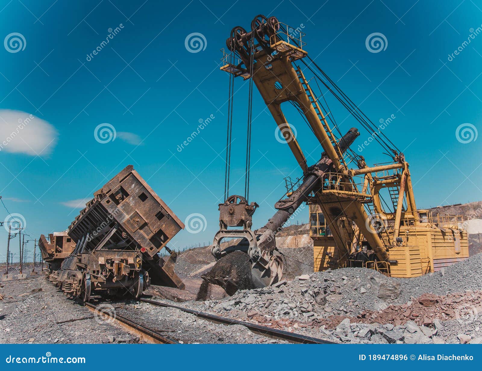Train dump truck stock photo. Image of logistic, dump - 189474896