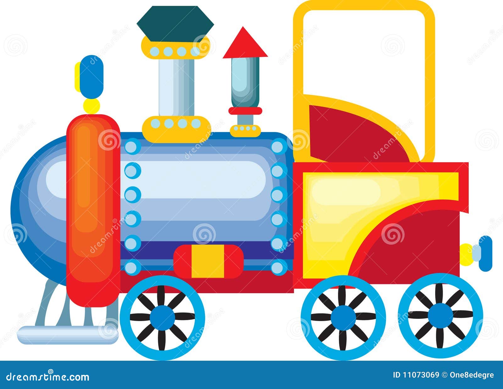 Train Engine Flat Cartoon. Railroad Passenger Train Or Carriage. Train ...