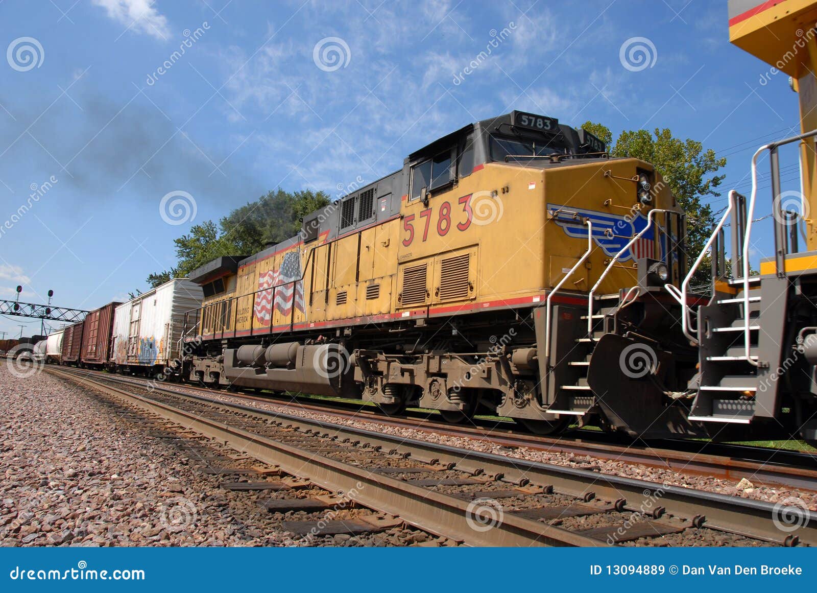 Train engine stock image. Image of engine, engineer, green - 13094889
