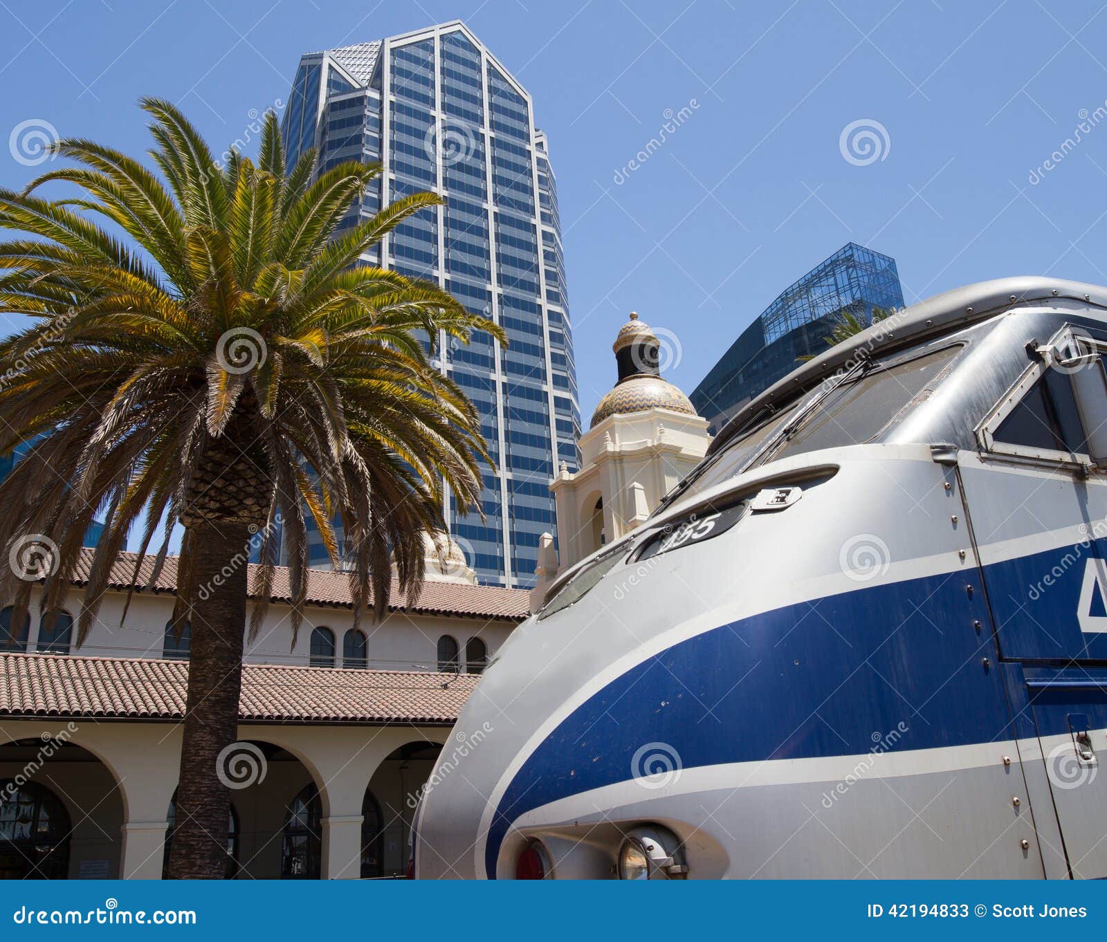 Amtrak Train Engine stock image. Image of cars, buildings - 42194833