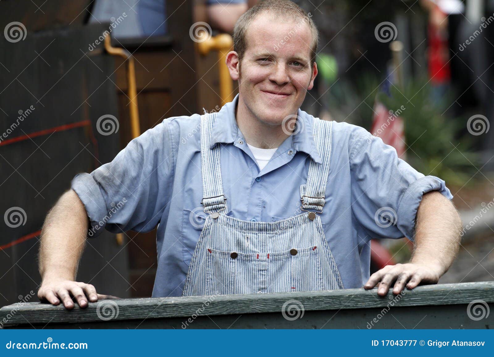 Train engineer stock image. Image of blue, worker, overalls - 17043777