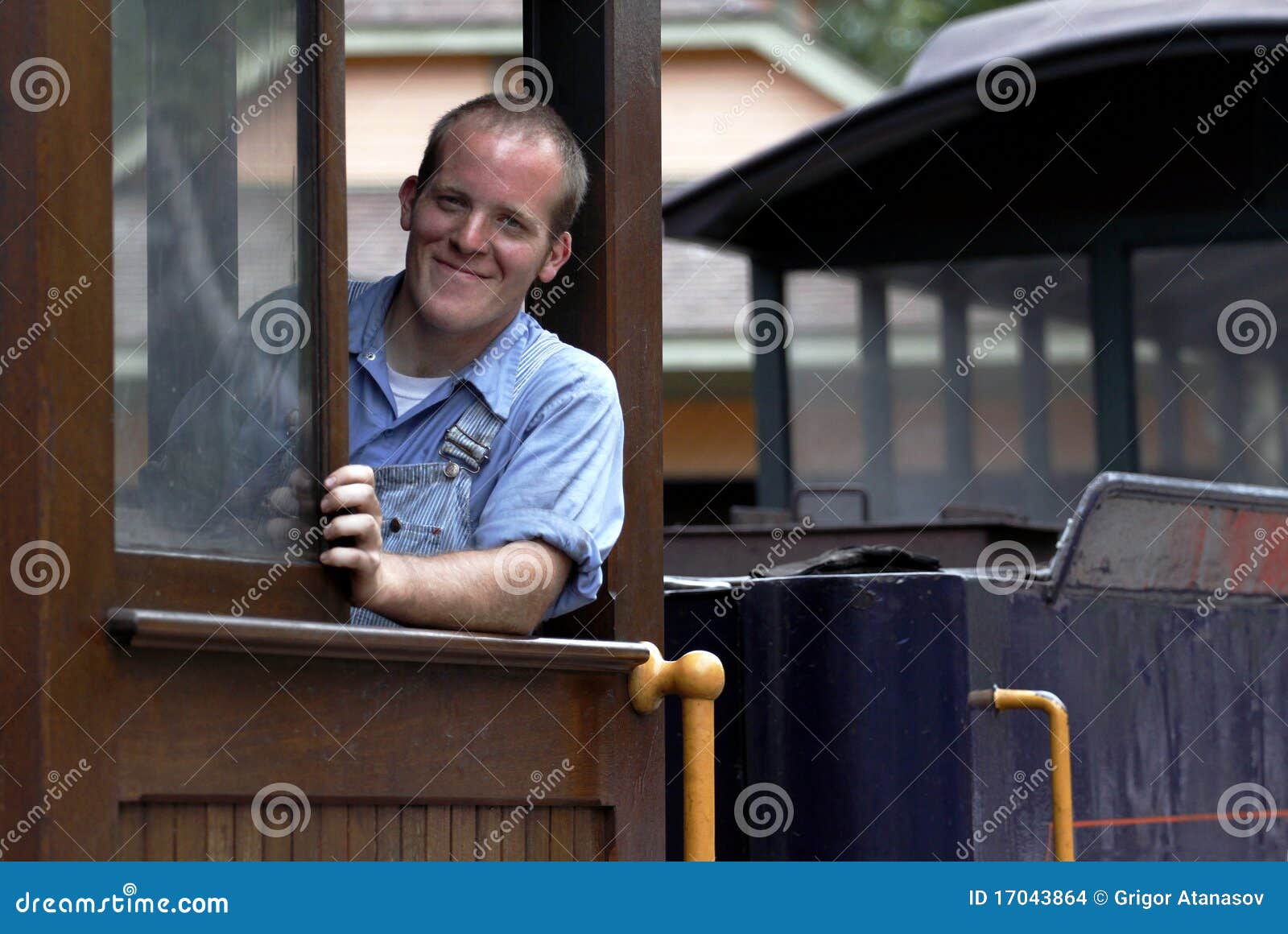 Train engineer stock photo. Image of portrait, smiling - 17043864