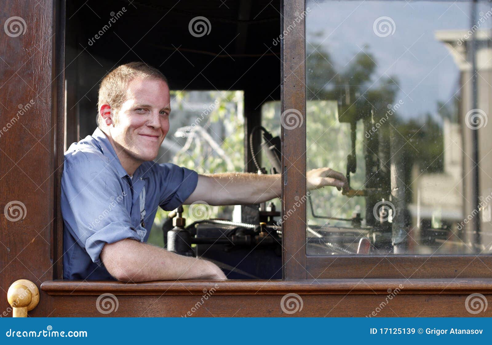 Train engineer stock image. Image of engineer, person - 17125139